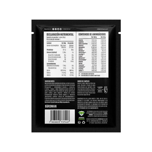 Birdman -Proteína falcon performance choco bronze sobres 38 G – Cuatro ...